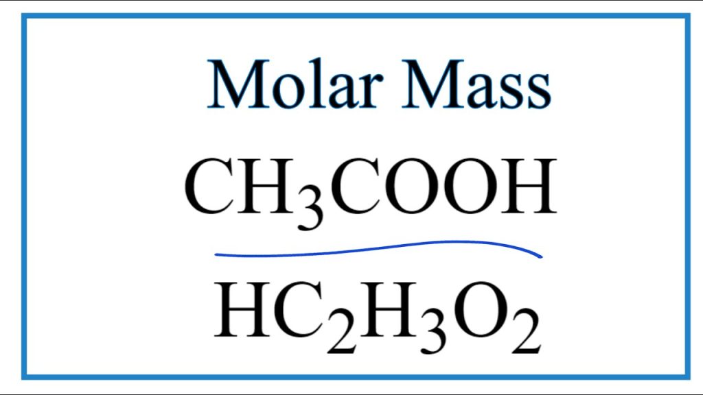Understanding the Significance of Acetic Acid Molar Mass