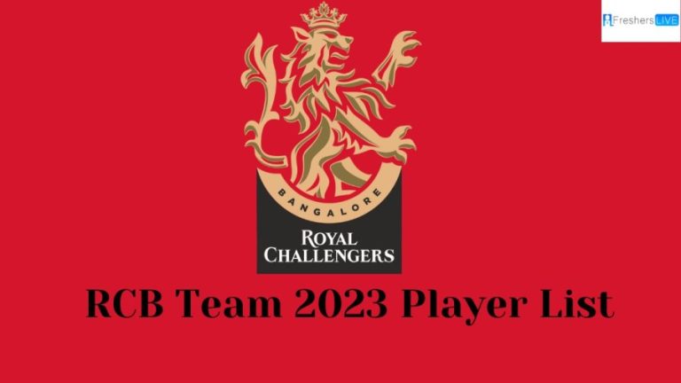 RCB Team 2023 Player List, Complete Team List Here